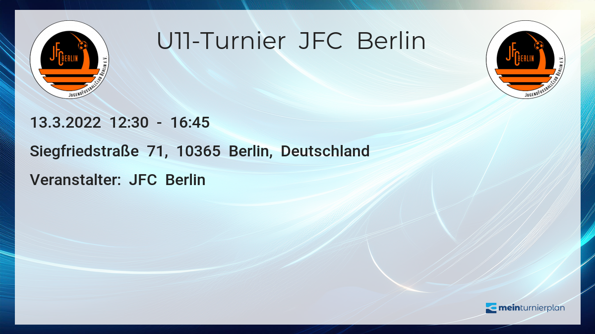 U11-Turnier JFC Berlin – MeinTurnierplan.de