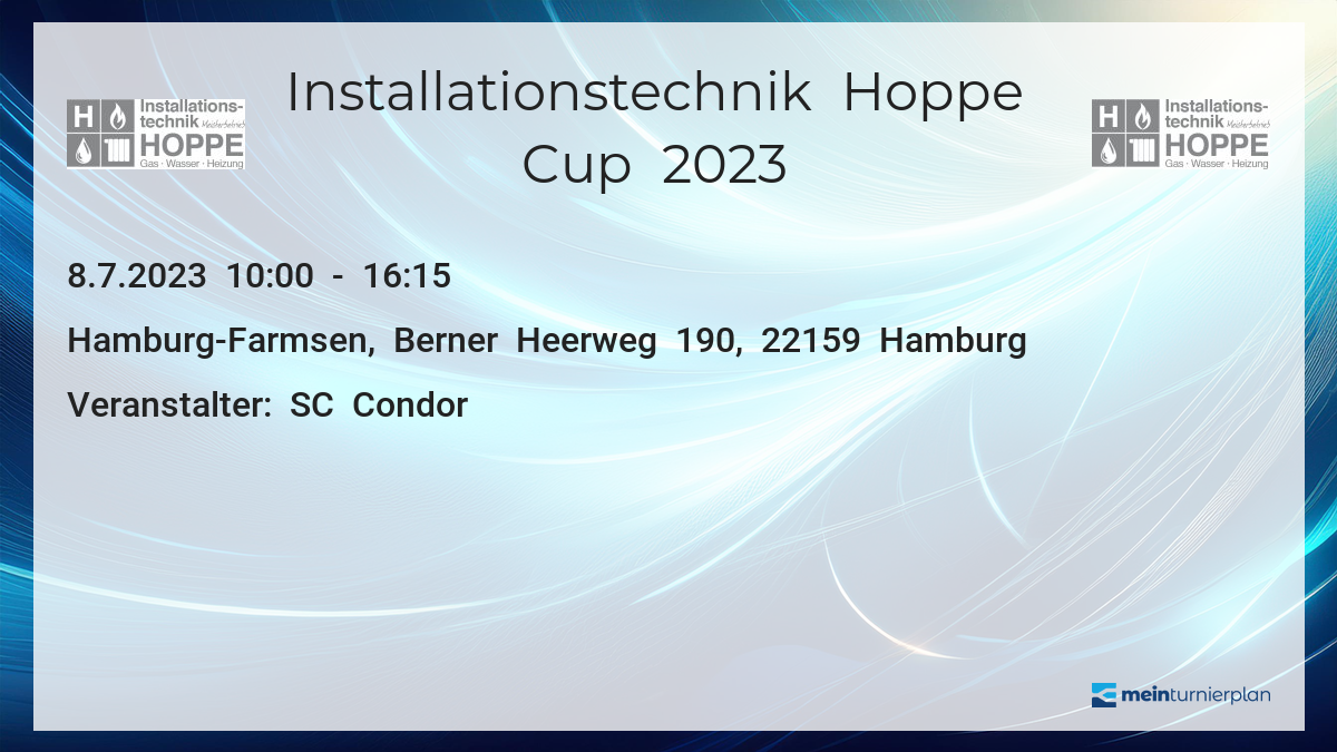 Installationstechnik Hoppe Cup 2023 – MeinTurnierplan.de