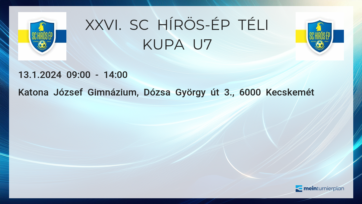 XXVI. SC HÍRÖS-ÉP TÉLI KUPA U7 – MeinTurnierplan.de